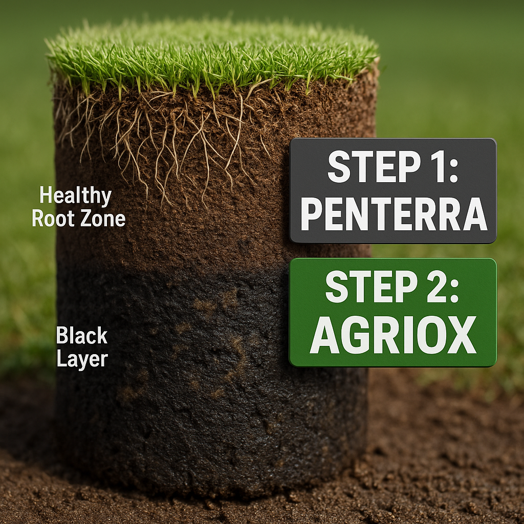 How to Fix Black Layer on Golf Greens with Penterra and Agriox ...